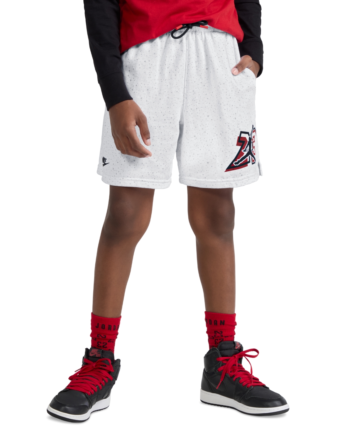 Click here for Jordan Boys 8-20 Pull-On Shorts - White prices