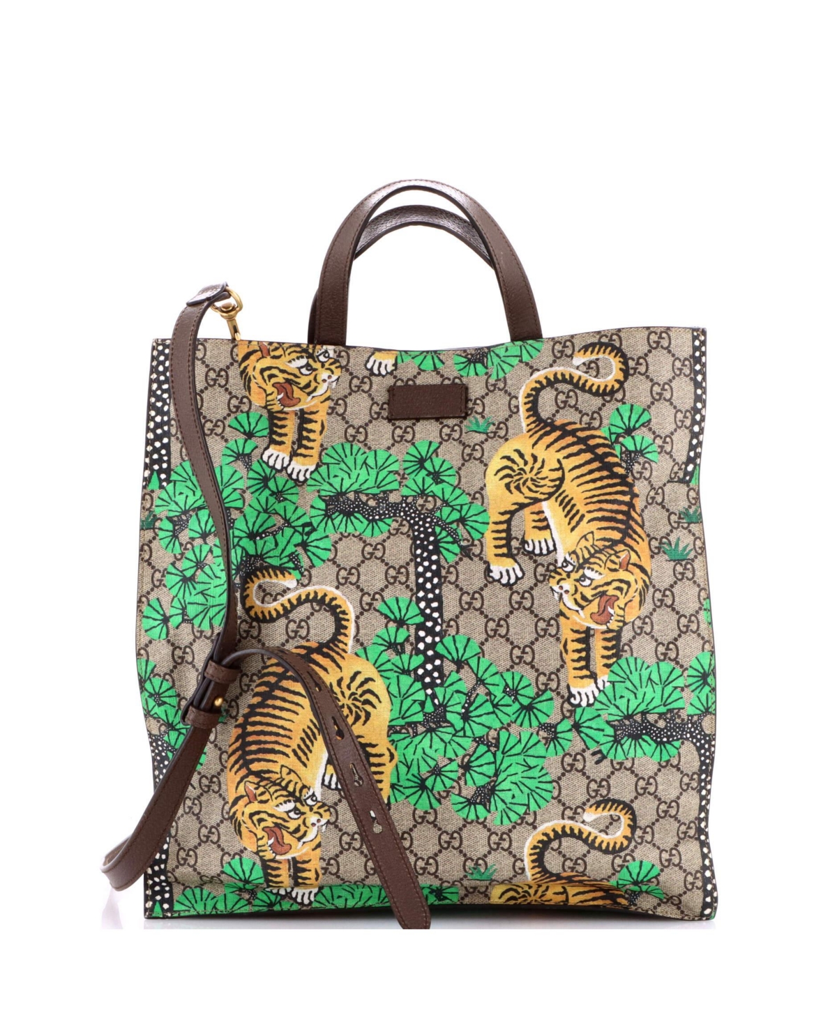 Click here for Pre-Owned Gucci Tall Convertible Soft Open Tote Be... prices