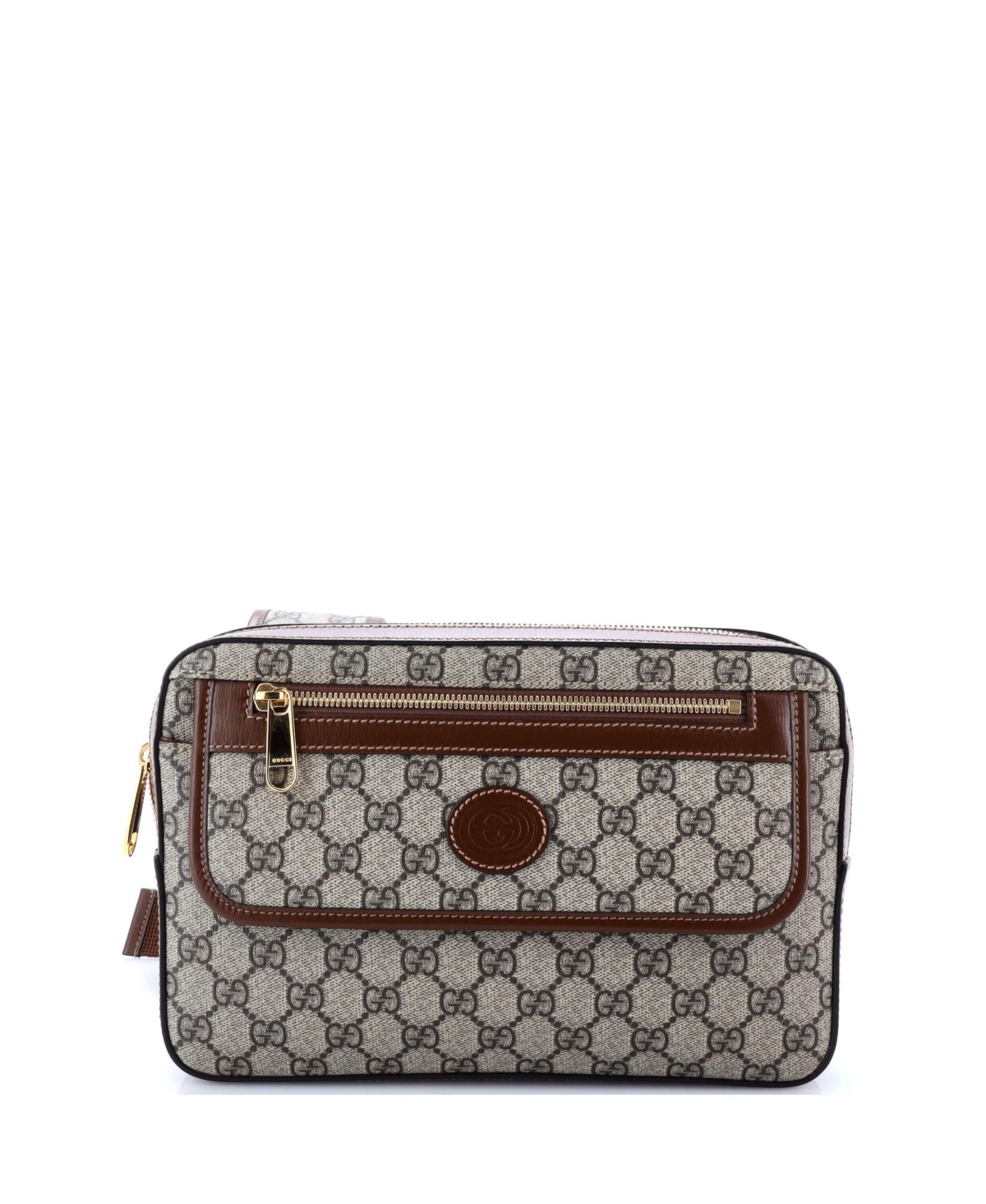 Click here for Pre-Owned Gucci Interlocking G Patch Buckle Backpa... prices
