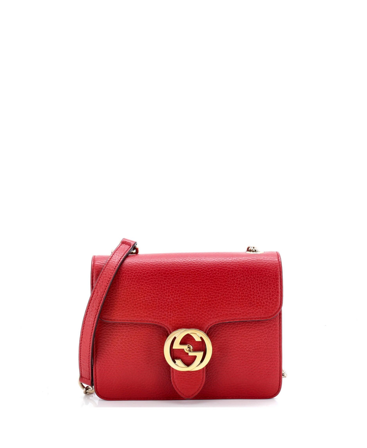 Click here for Pre-Owned Gucci Small Interlocking Shoulder Bag Le... prices