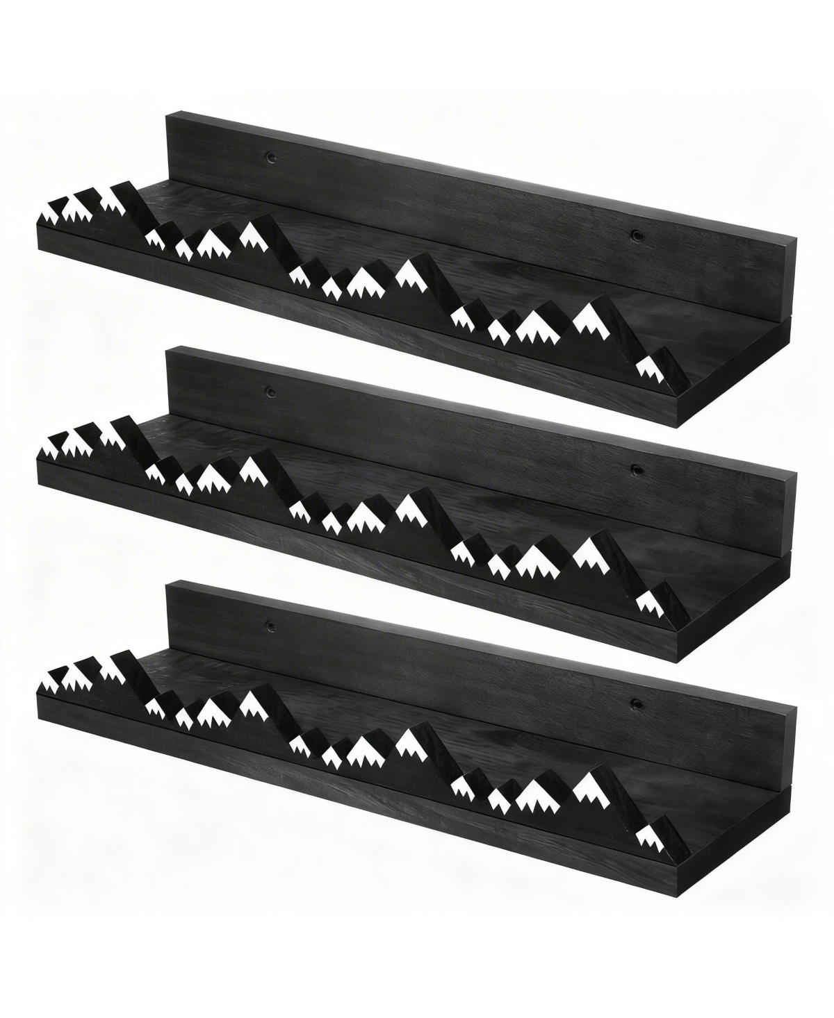 Click here for Yigii 3 Snow Mountain Floating Shelves Wood Wall M... prices