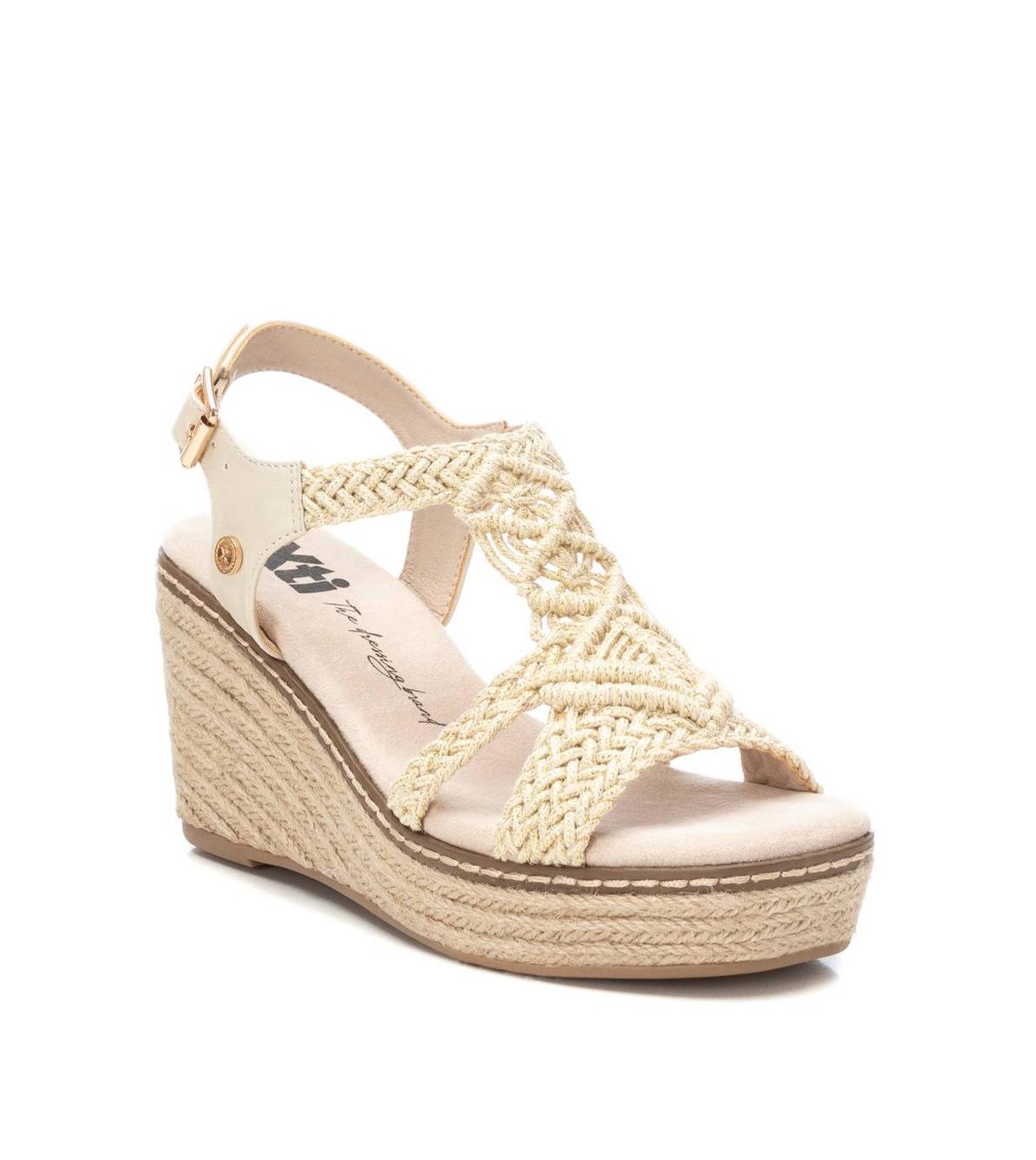 Click here for Xti Womens Braided Wedge Sandals - Beige prices