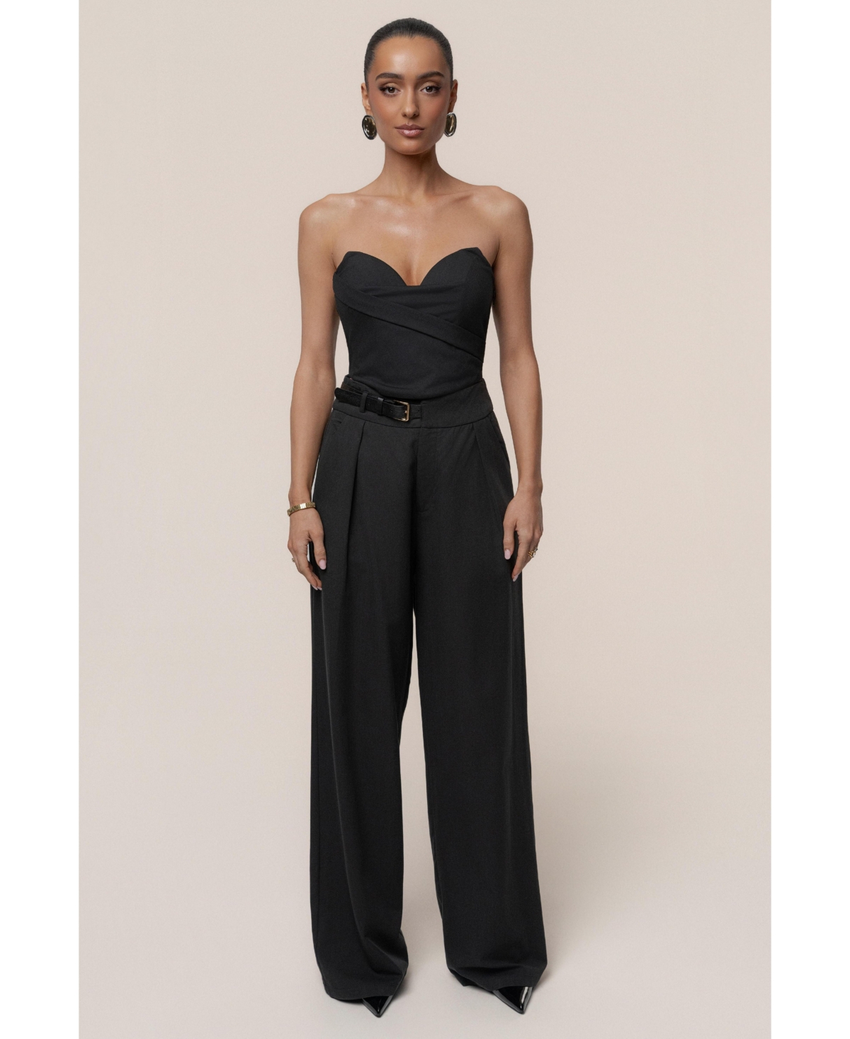 Click here for Jluxlabel Womens Everywhere Belted Trousers - Blac... prices