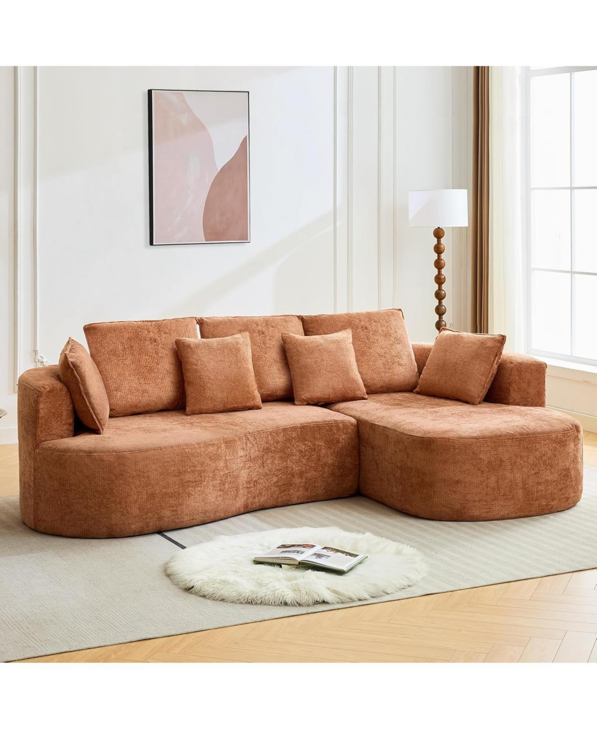 Click here for gaomon 106" Curved Sectional Sofa with Chaise... prices