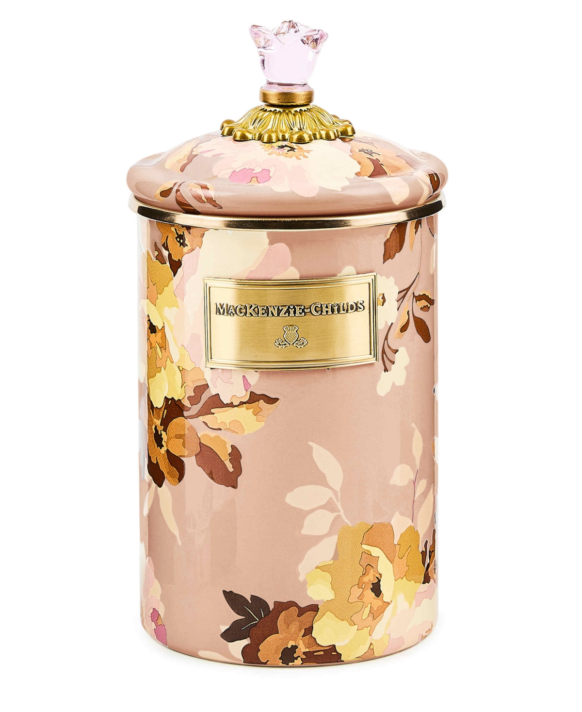 Click here for MacKenzie-Childs Wild Rose Mauve 64 oz. Large Cani... prices