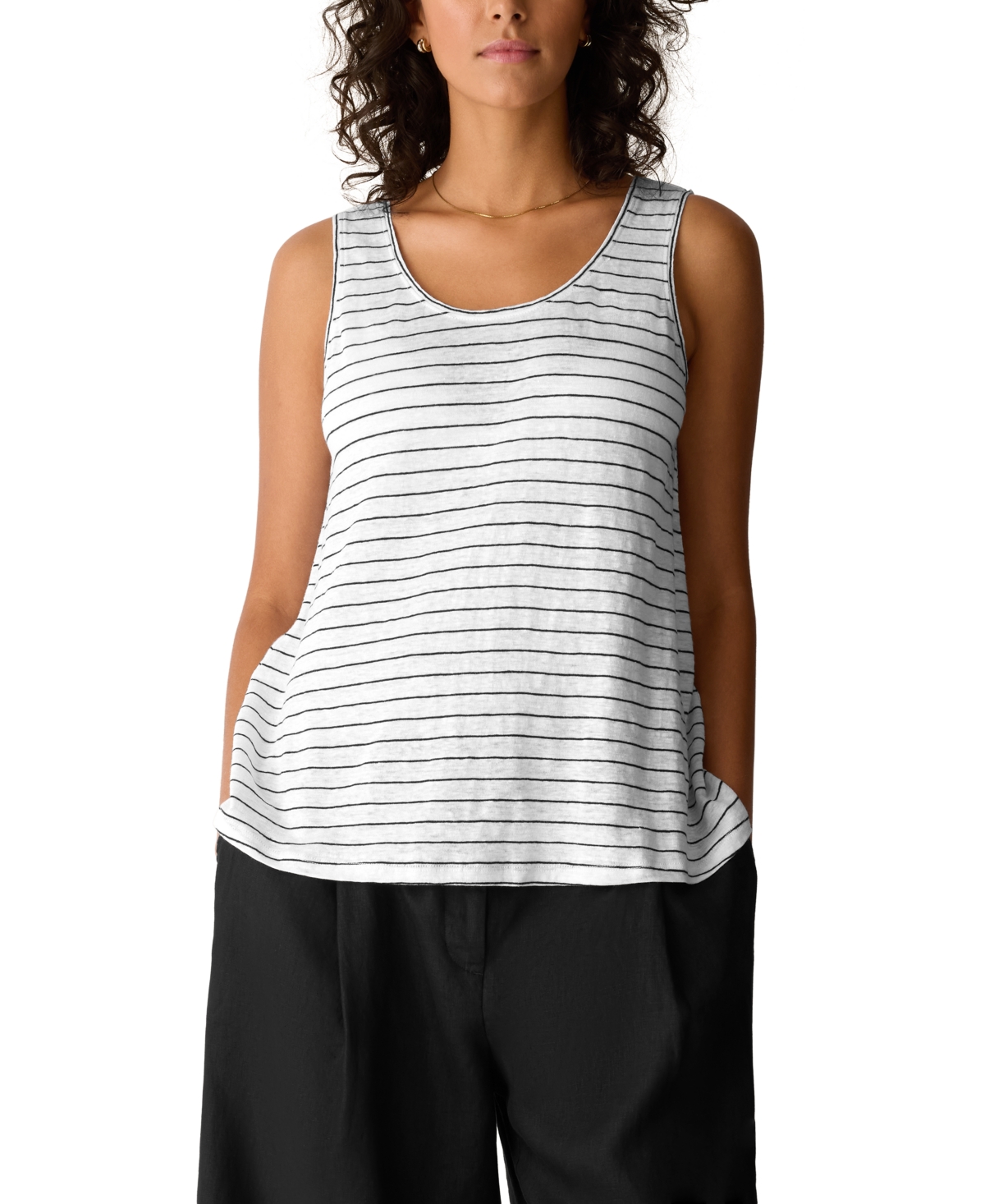 Click here for Eileen Fisher Womens Sleeveless Scoop Neck Tank To... prices