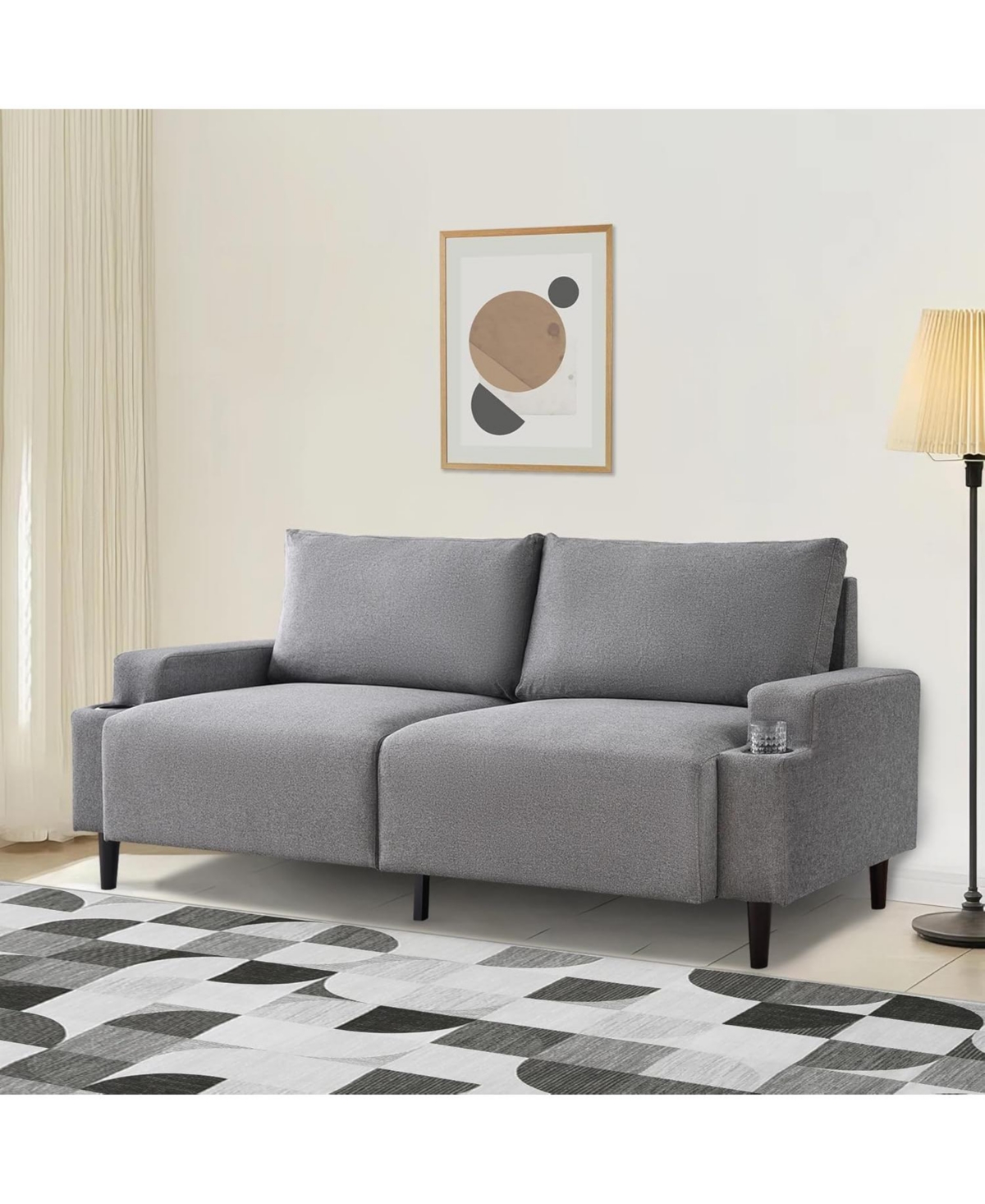 Click here for gaomon 80.7" Loveseat Sofa  Fabric Sleeper Co... prices