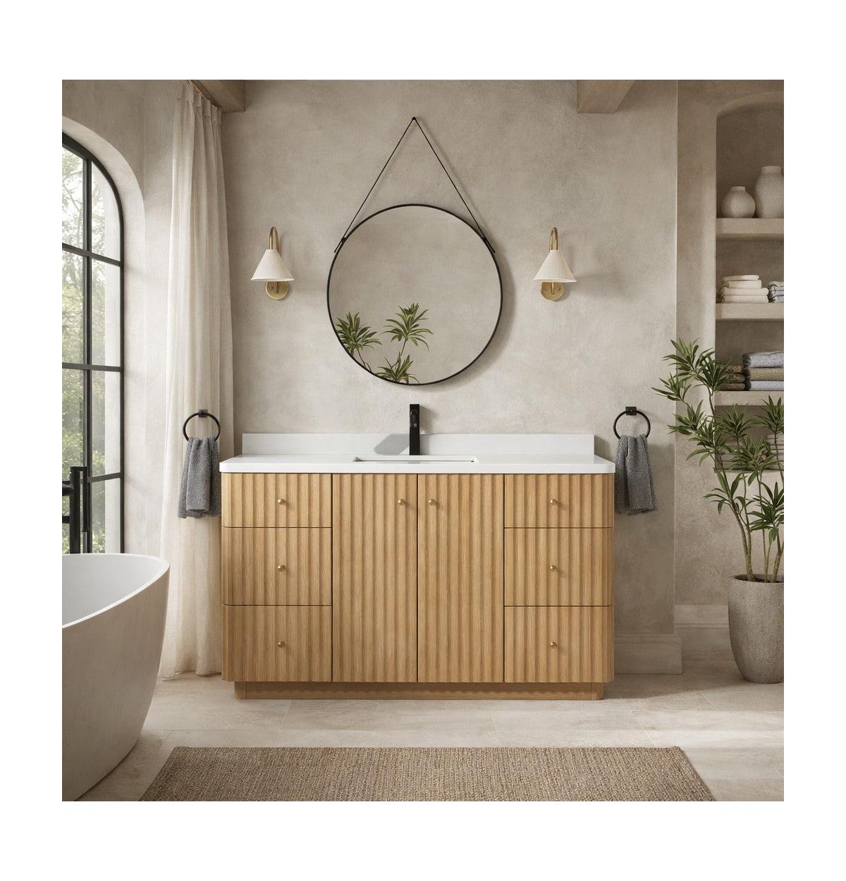 Click here for Ari Bath La Jolla 55" Bathroom Vanity Washed... prices