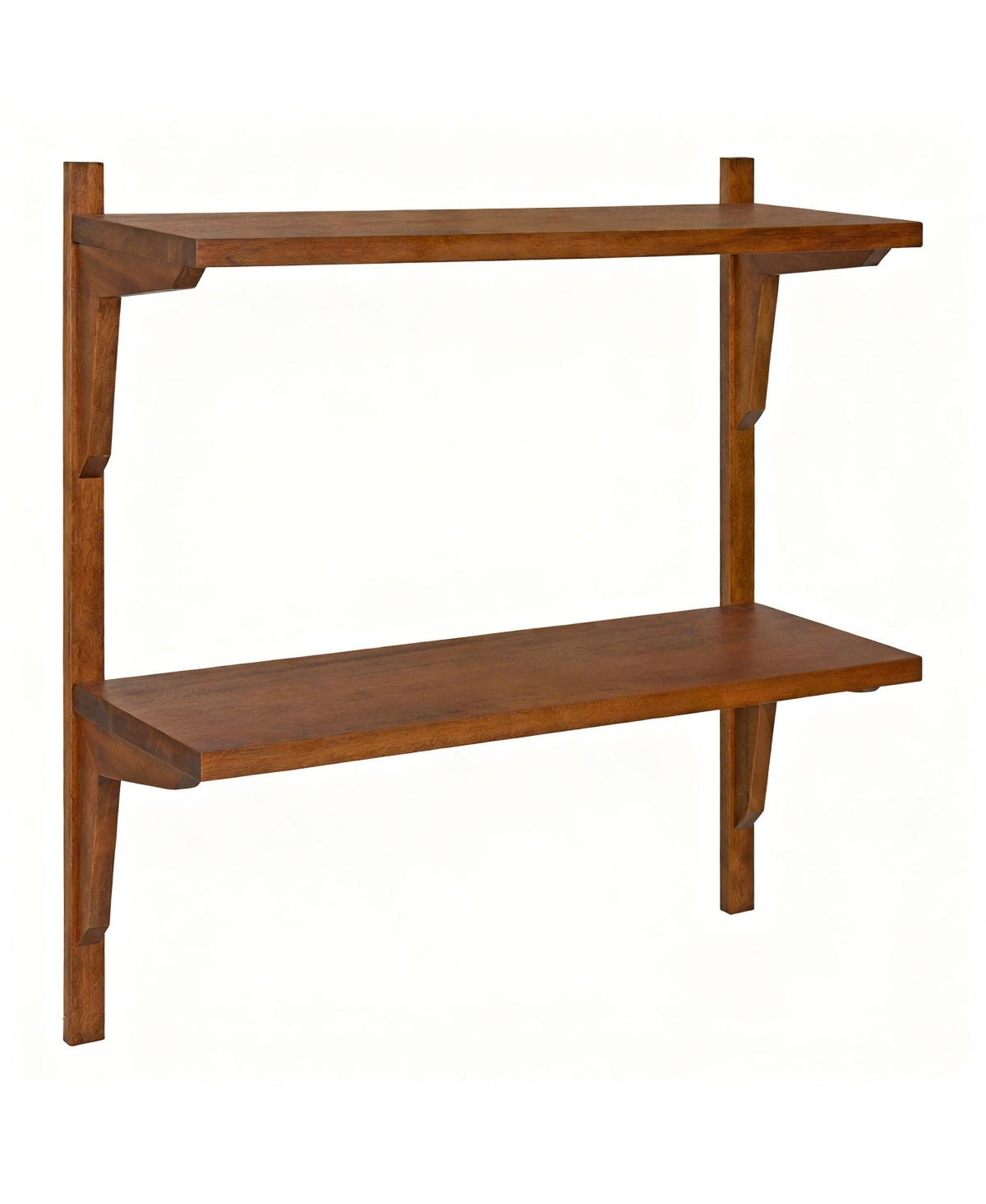 Click here for Yigii Mid-century Wall Shelf 24" Walnut 2-Tie... prices