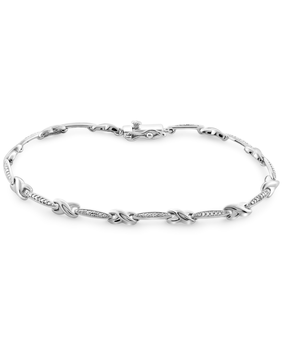 Click here for Diamond Link Bracelet (1/10 ct. t.w.) in Sterling... prices