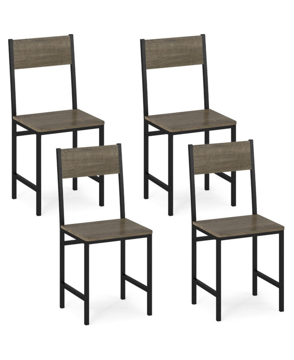 Click here for Gouun Set of 4 Engineered Wood Dining Chairs with... prices