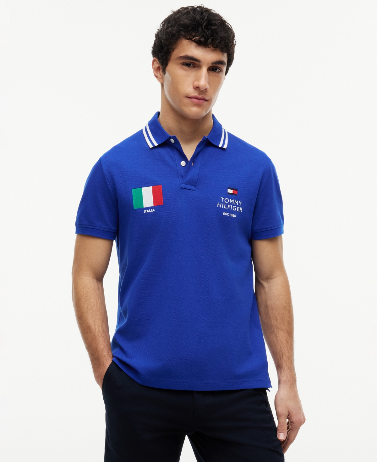 Click here for Tommy Hilfiger Mens Regular-Fit Polo Shirt - Cobal... prices