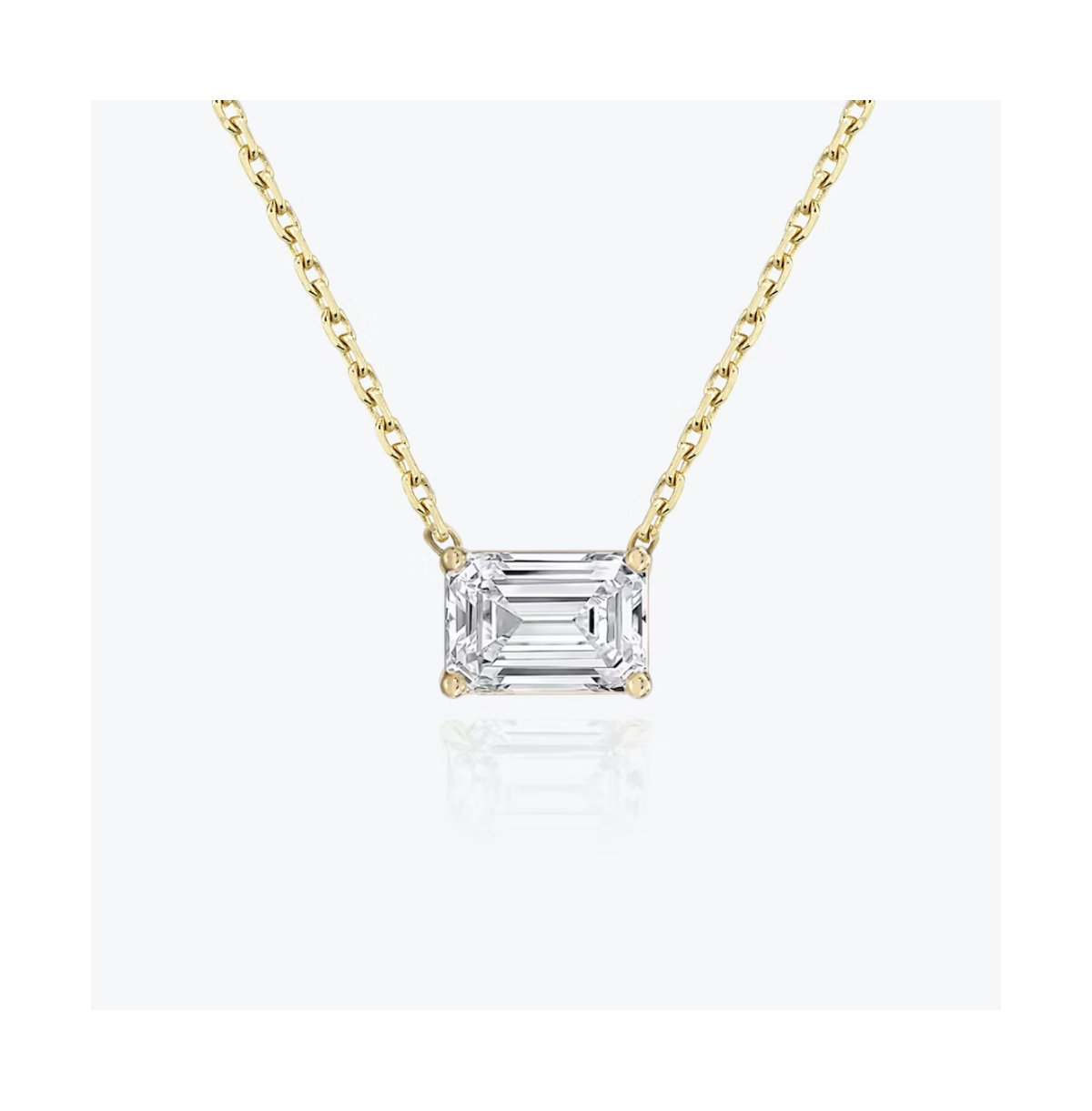 Click here for Dloria Valentina Moissanite Emerald Cut Pendant Ne... prices