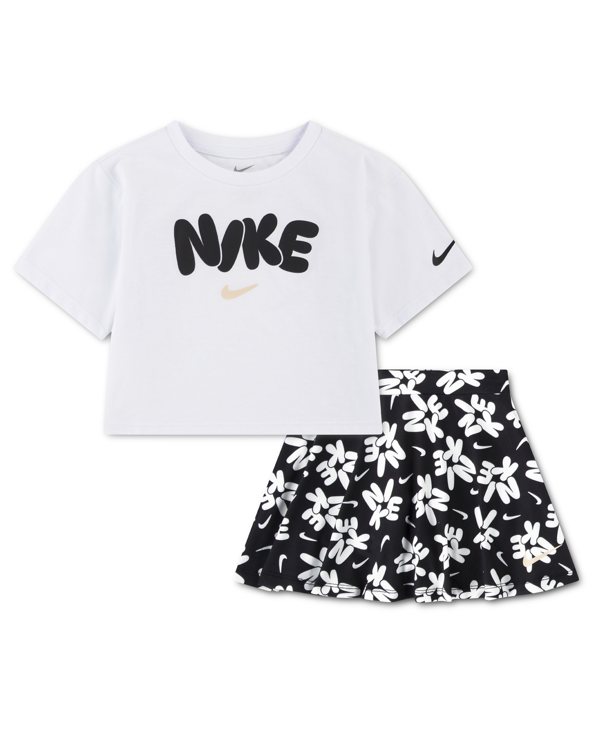 Click here for Nike Girls 2T-4T Short-Sleeve T-Shirt and Skort  2... prices