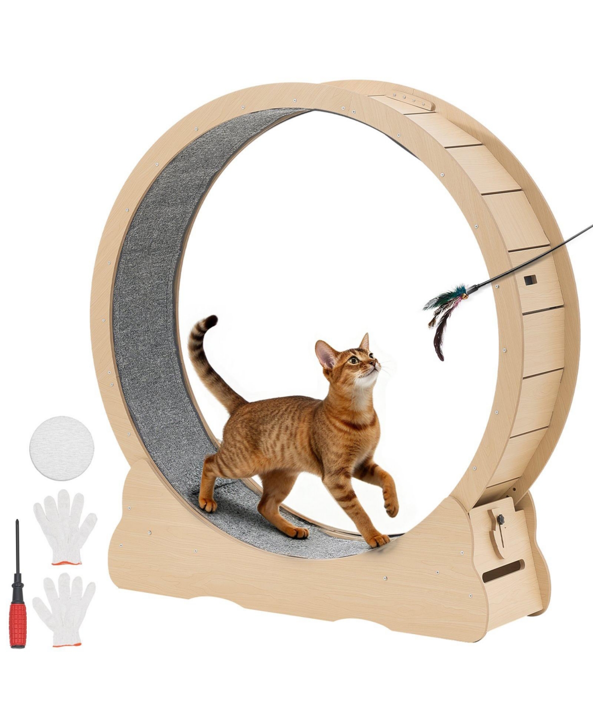 Click here for Cozito 48" Wooden Cat Exercise Wheel with Car... prices