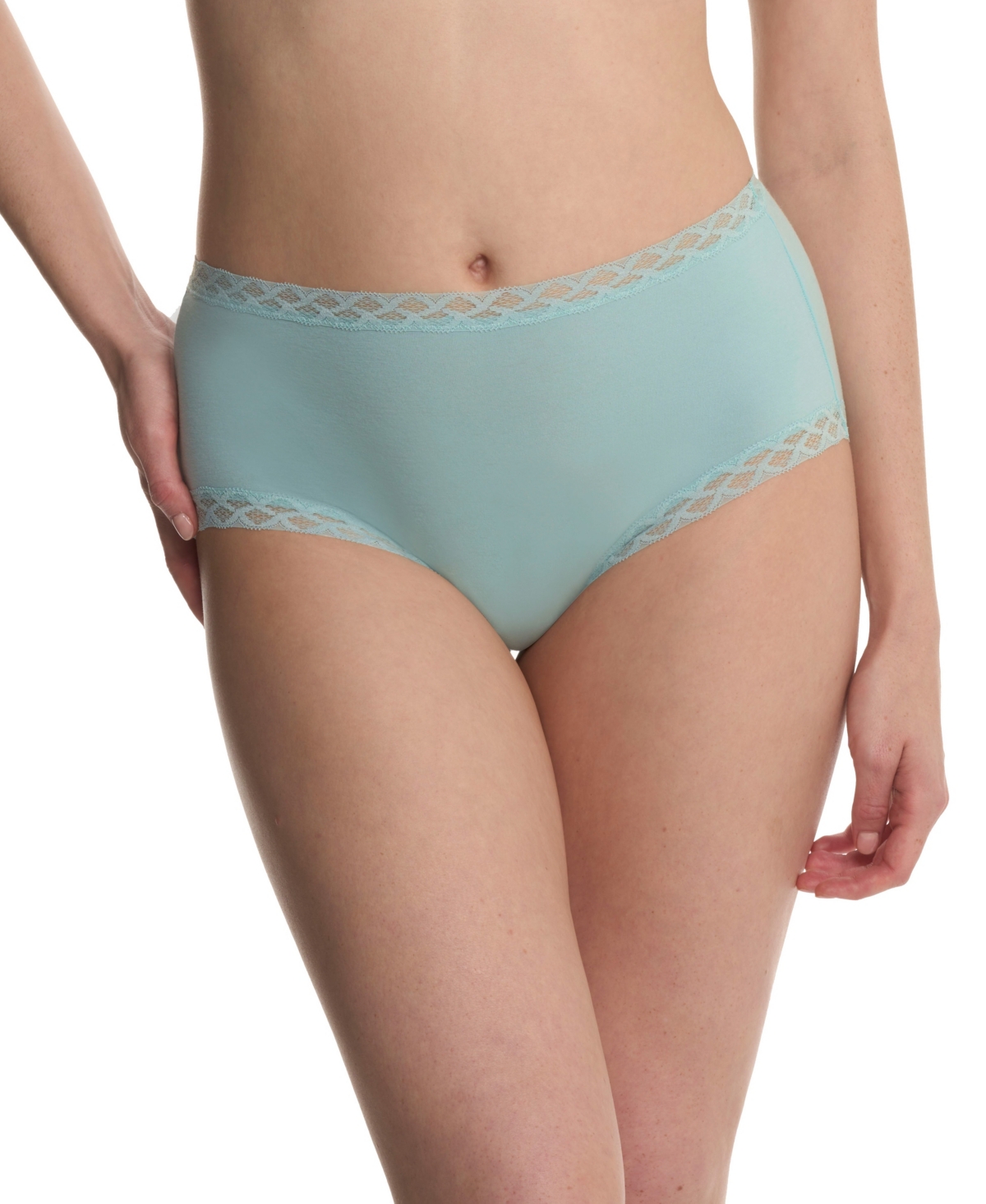 Click here for Natori Bliss Lace-Trim High Rise Cotton Brief 7550... prices