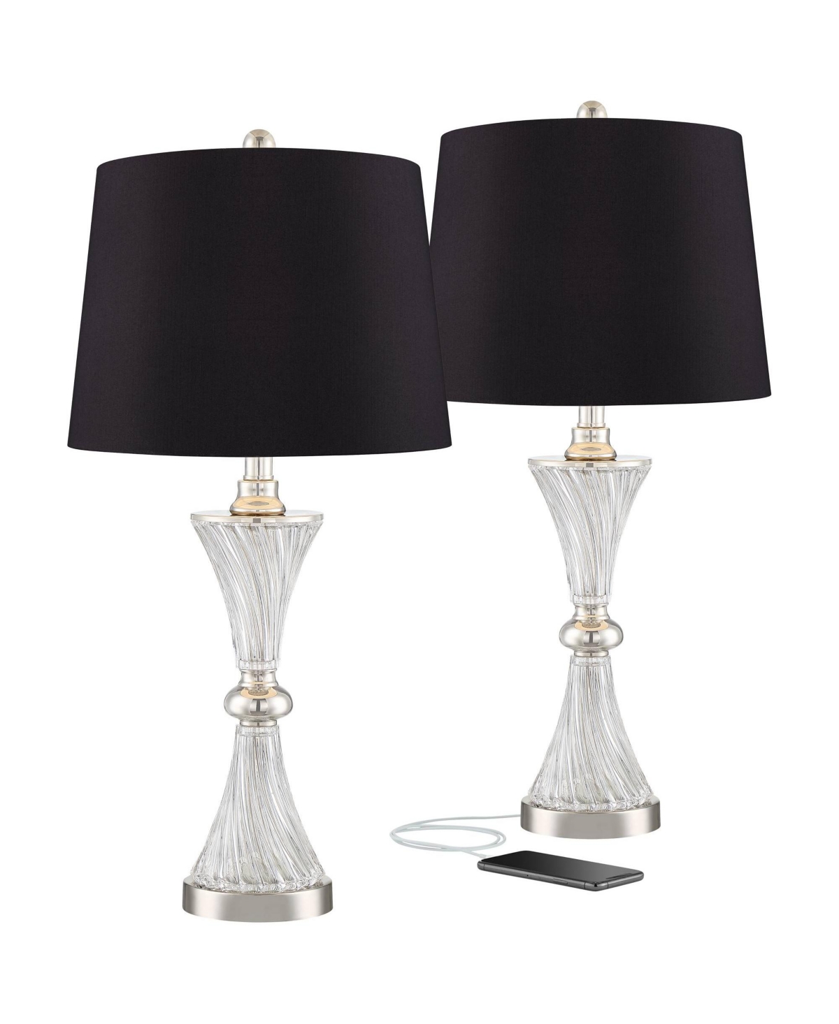Click here for Regency Hill Luca Modern Table Lamps 25 1/2"... prices