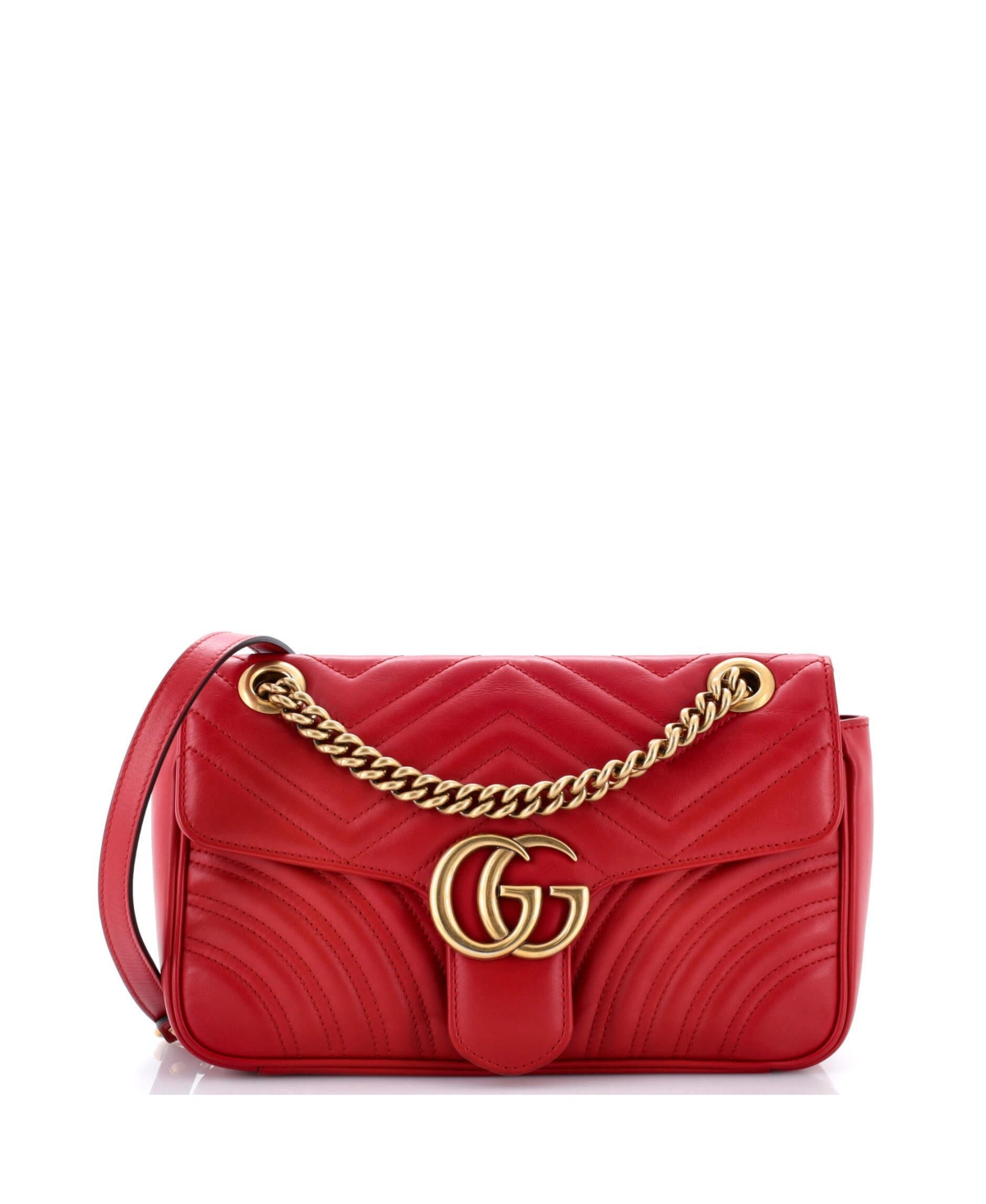 Click here for Pre-Owned Gucci Small Gg Marmont Flap Bag Matelass... prices