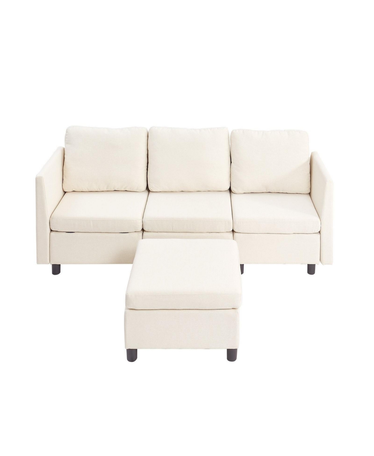 Click here for Gouun 3-Seater Modular Sectional Sofa with Ottoman... prices