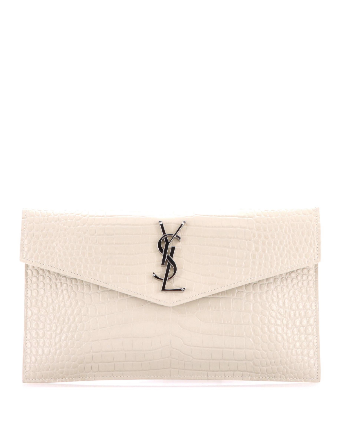Click here for Pre-Owned Saint Laurent Uptown Pouch Embossed Leat... prices