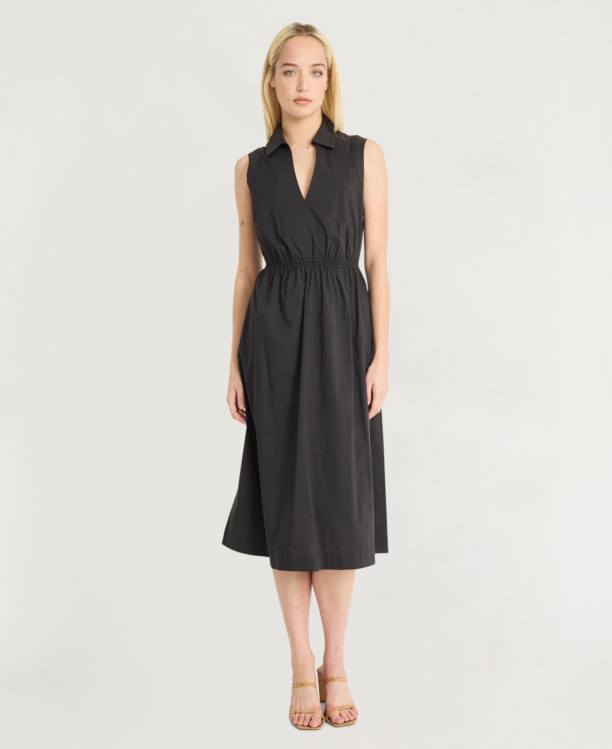 Click here for Luxely Womens Pull-On Collared Midi Dress - Meteor... prices