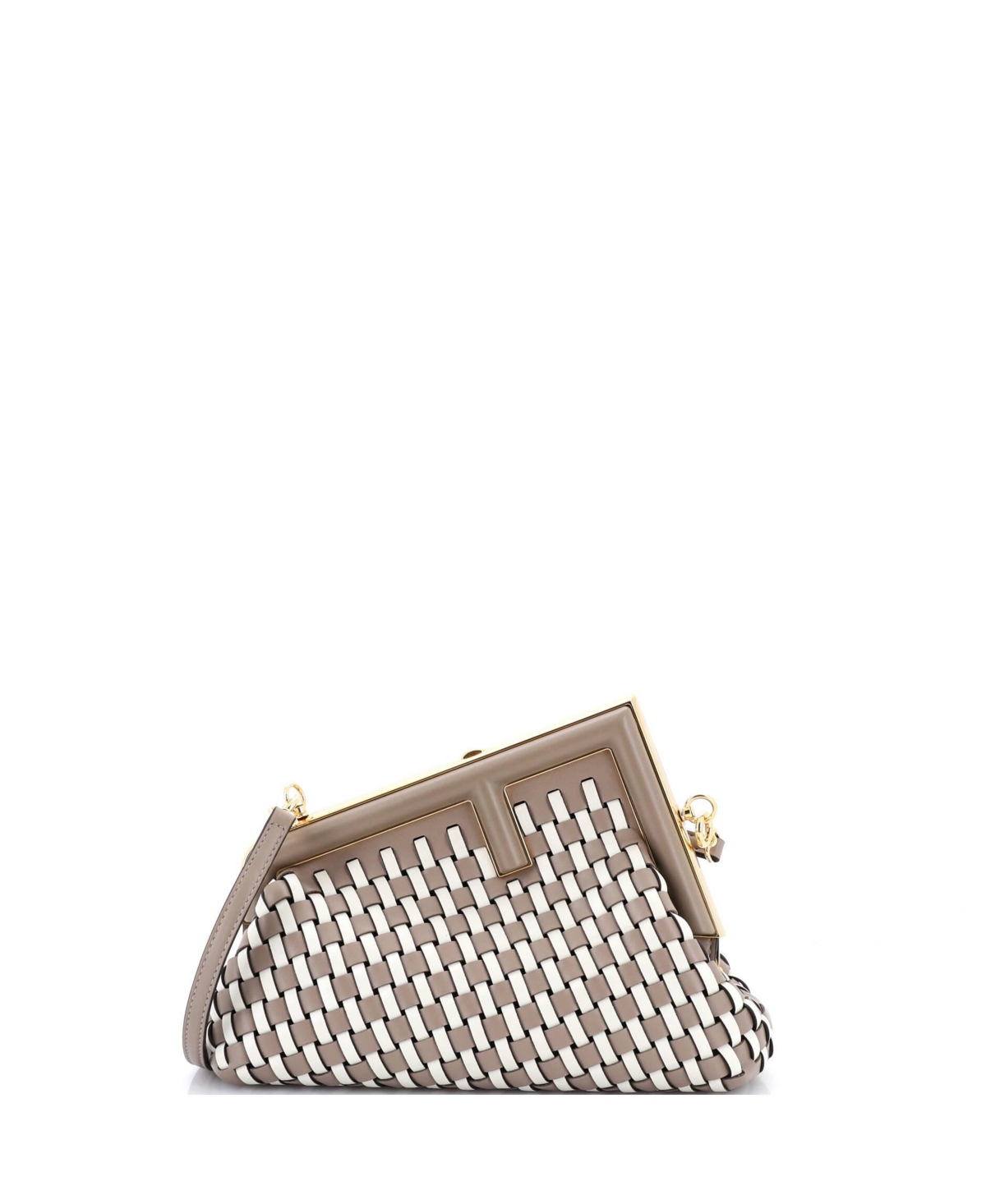 Click here for Pre-Owned Fendi Small First Bag Woven Leather - Na... prices