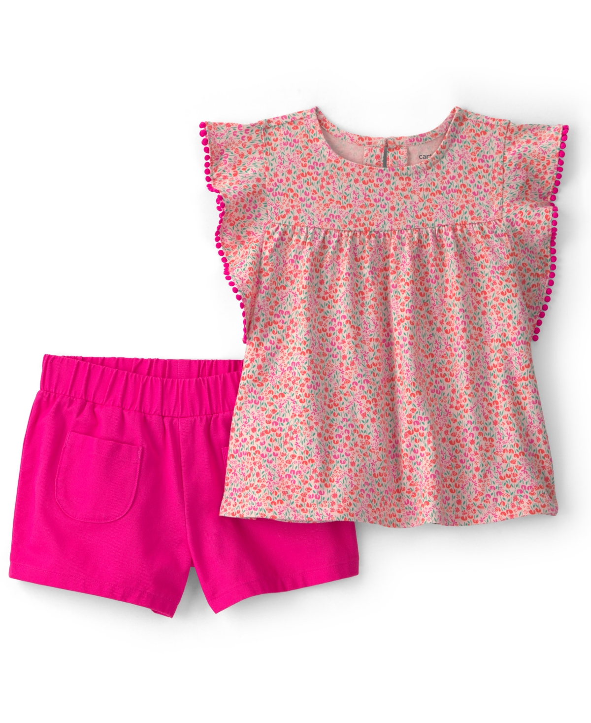 Click here for Carters Girls 2T-5T Flower Top and Shorts  2-Piece... prices