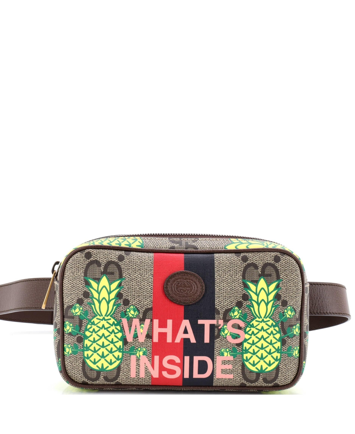 Click here for Pre-Owned Gucci Zip Belt Bag Printed Gg Coated Can... prices
