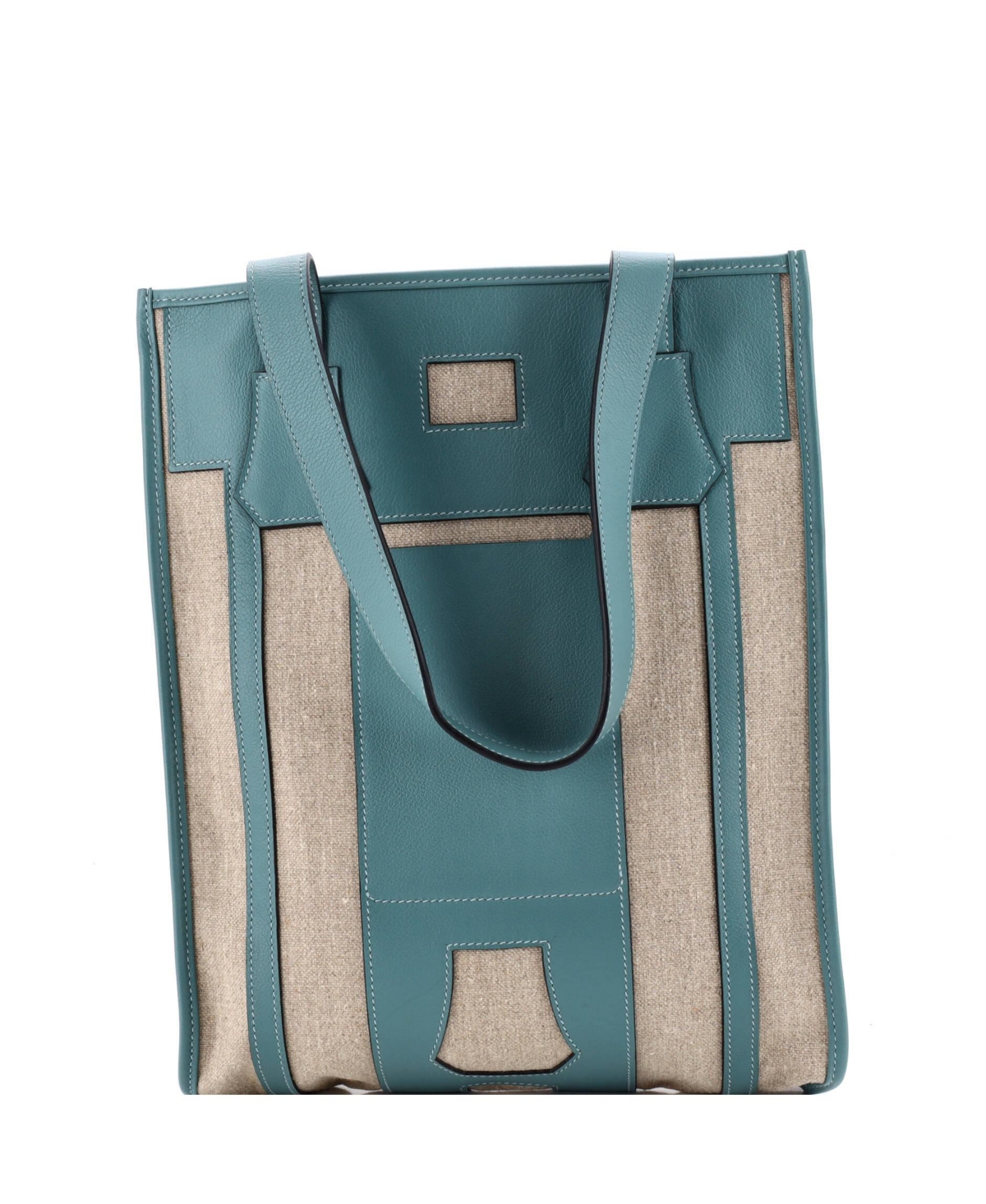 Click here for Pre-Owned HERMES Pm Petit H Bell Tote Toile and Le... prices
