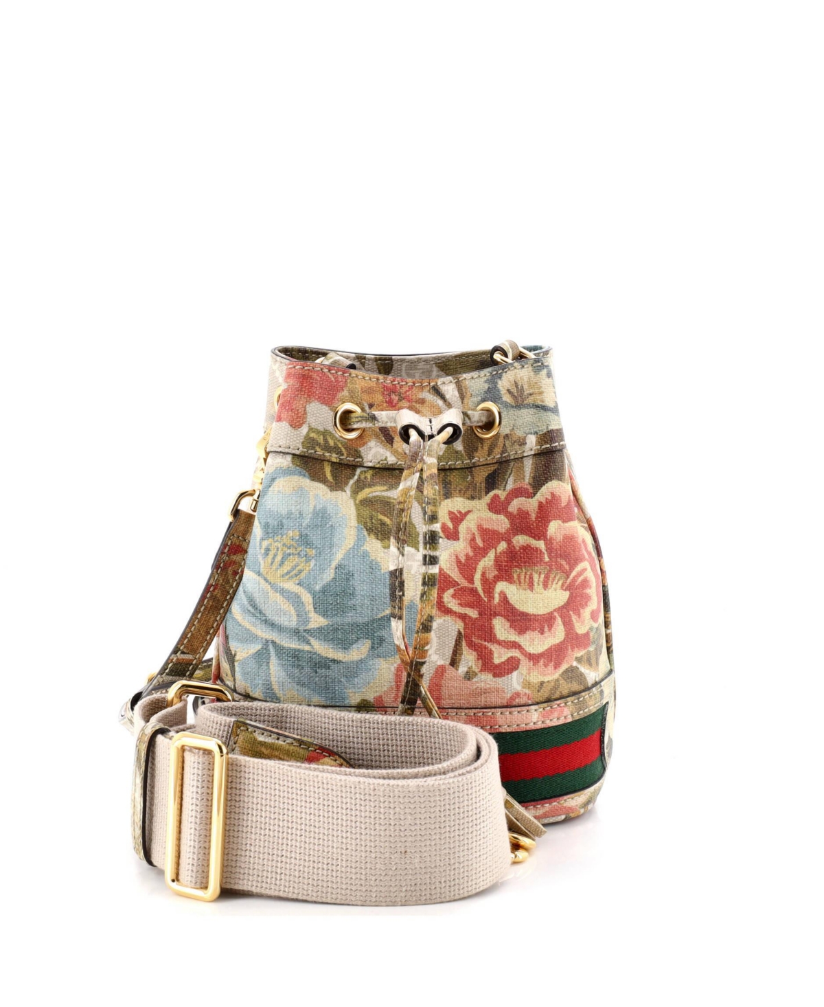 Click here for Pre-Owned Gucci Mini Ophidia Bucket Bag Water Flor... prices