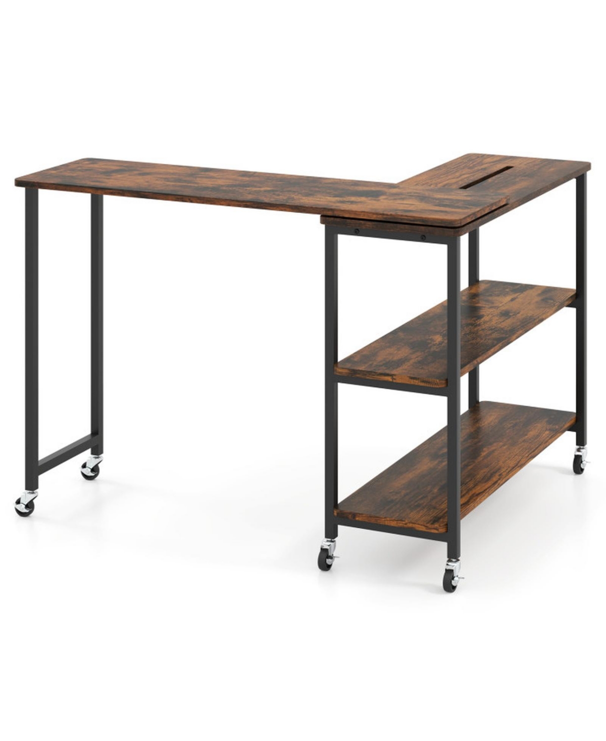 Click here for Gouun 360-Degree Rotating Sofa Side Table with Whe... prices