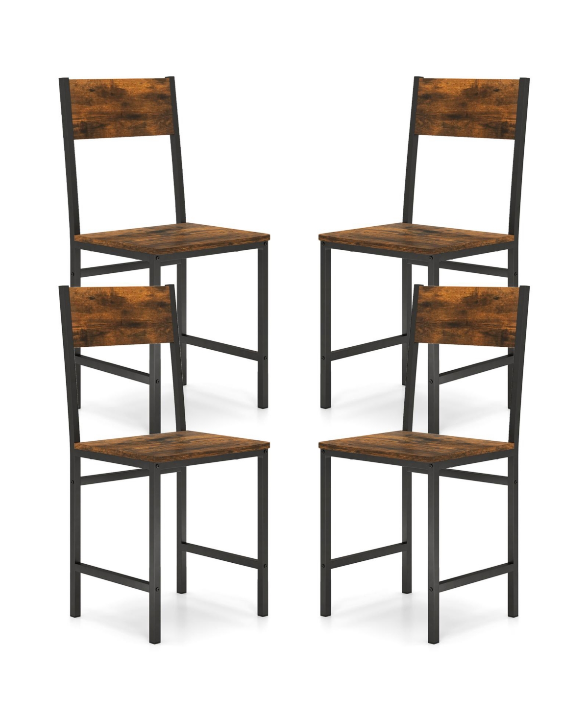 Click here for Sugift Dining Chairs Set of Four with Metal Legs a... prices