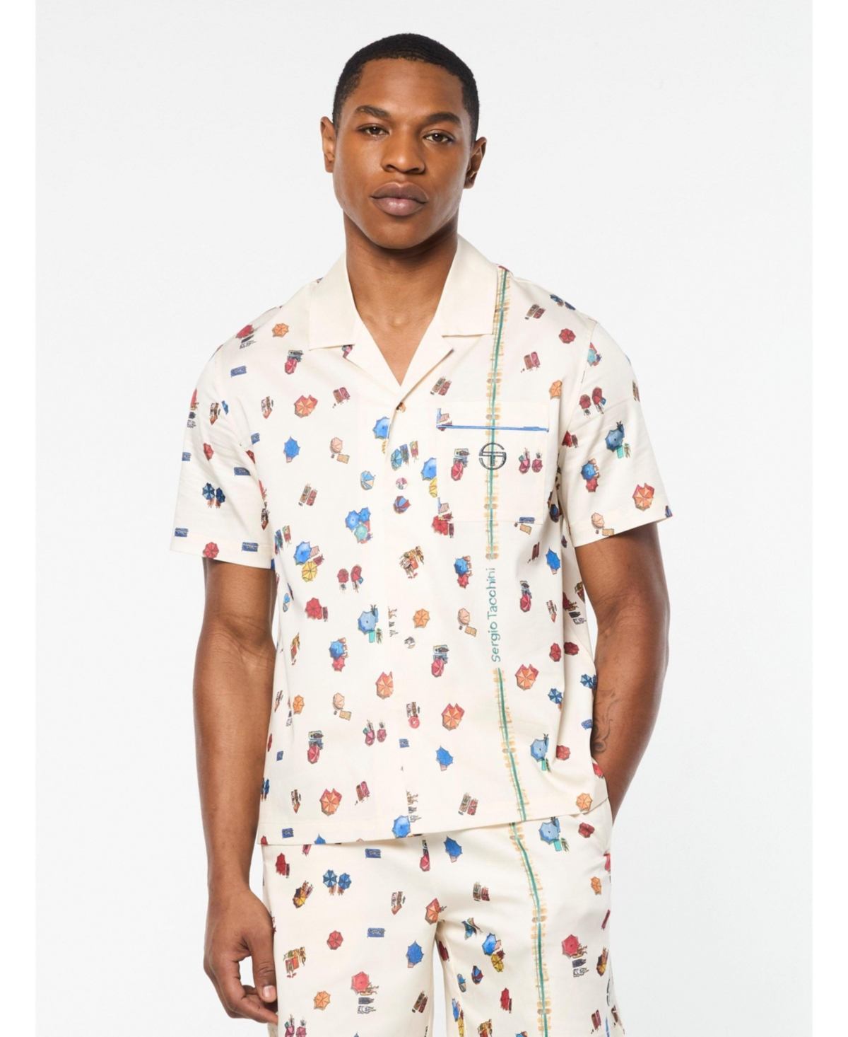 Click here for Sergio Tacchini Mens Tosca Cabana Shirt - Gardenia prices