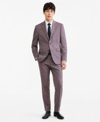 Click here for Kenneth Cole Reaction Mens Eggplant Herringbone Sl... prices