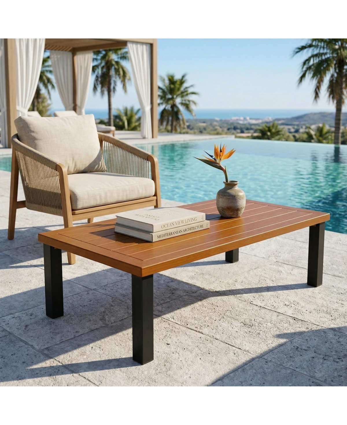 Click here for Tribesigns Rectangular Outdoor Coffee Table  Alumi... prices