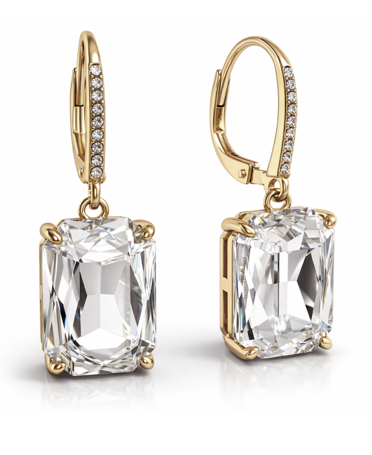Click here for And Now This Clear Crystal Drop Leverback Earrings... prices