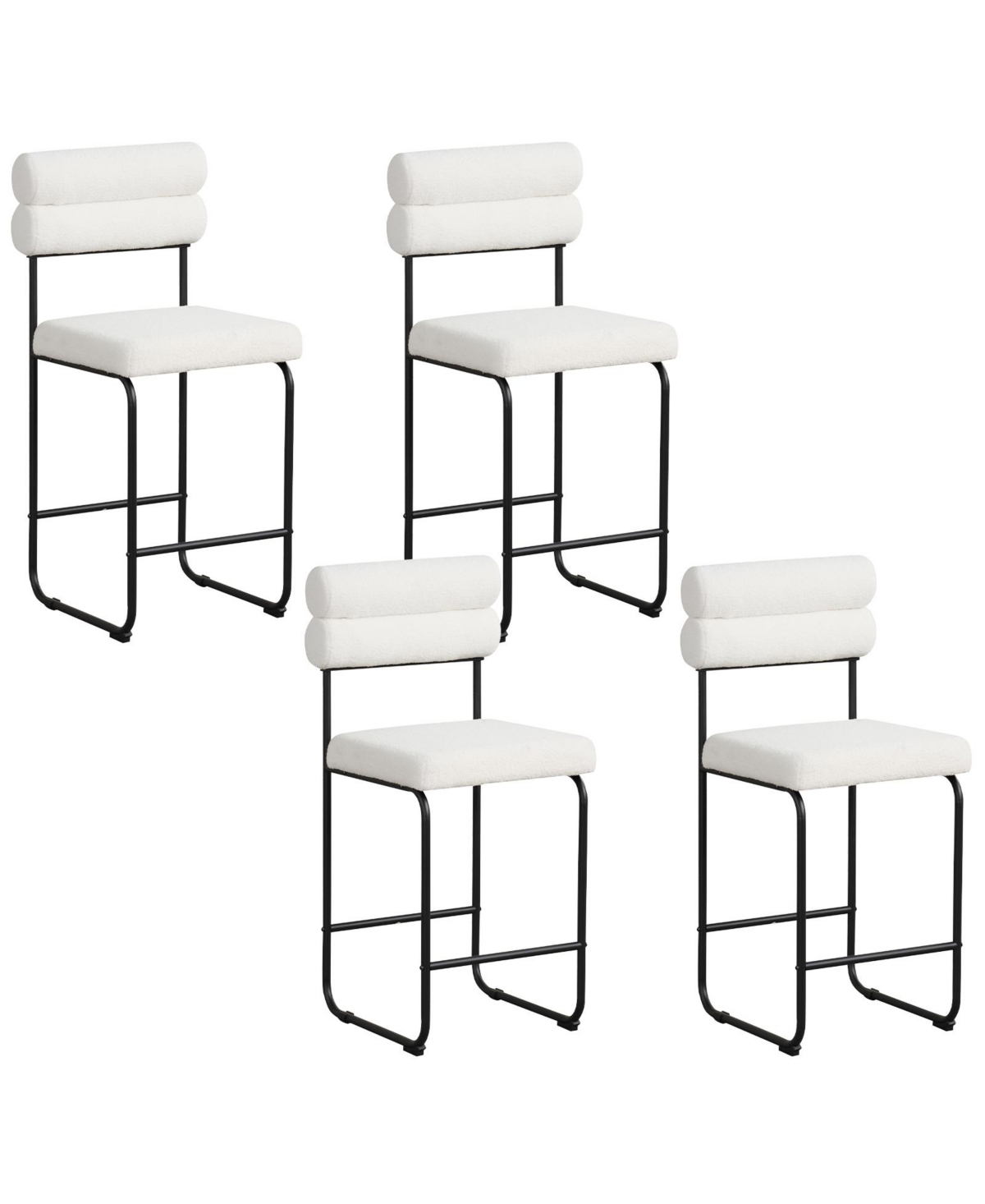 Click here for Gymax Set of 4 Counter Height Bar Stools 26 Counte... prices