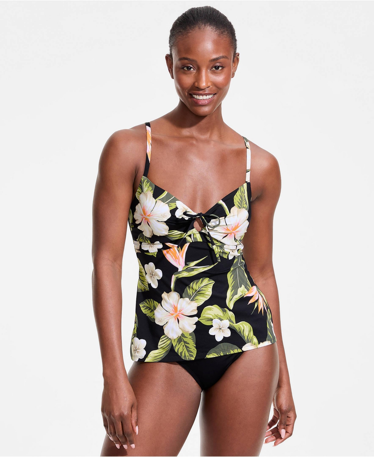 Click here for Lands End Womens Lifting Tankini - Hibiscus floral... prices