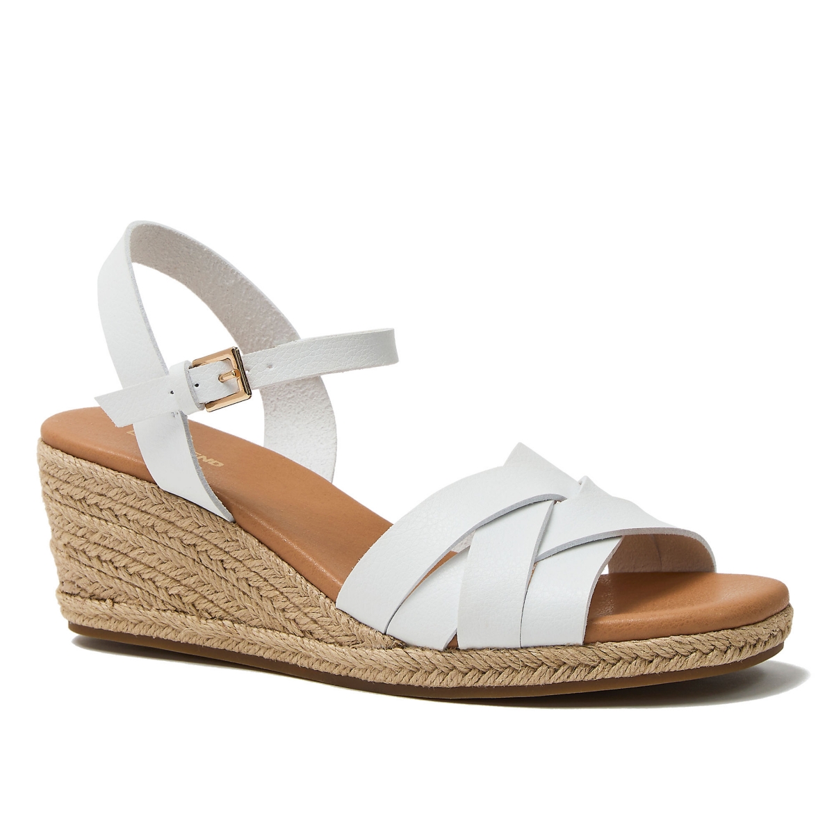 Click here for Lands End Womens Espadrille Wedge Sandals - White prices