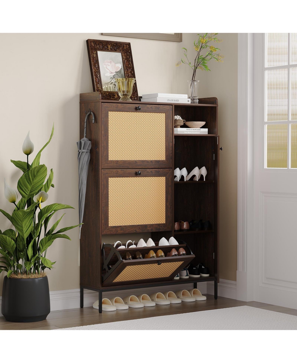 Click here for Homfan Shoe Storage Cabinet with 3 Flip Drawers  R... prices