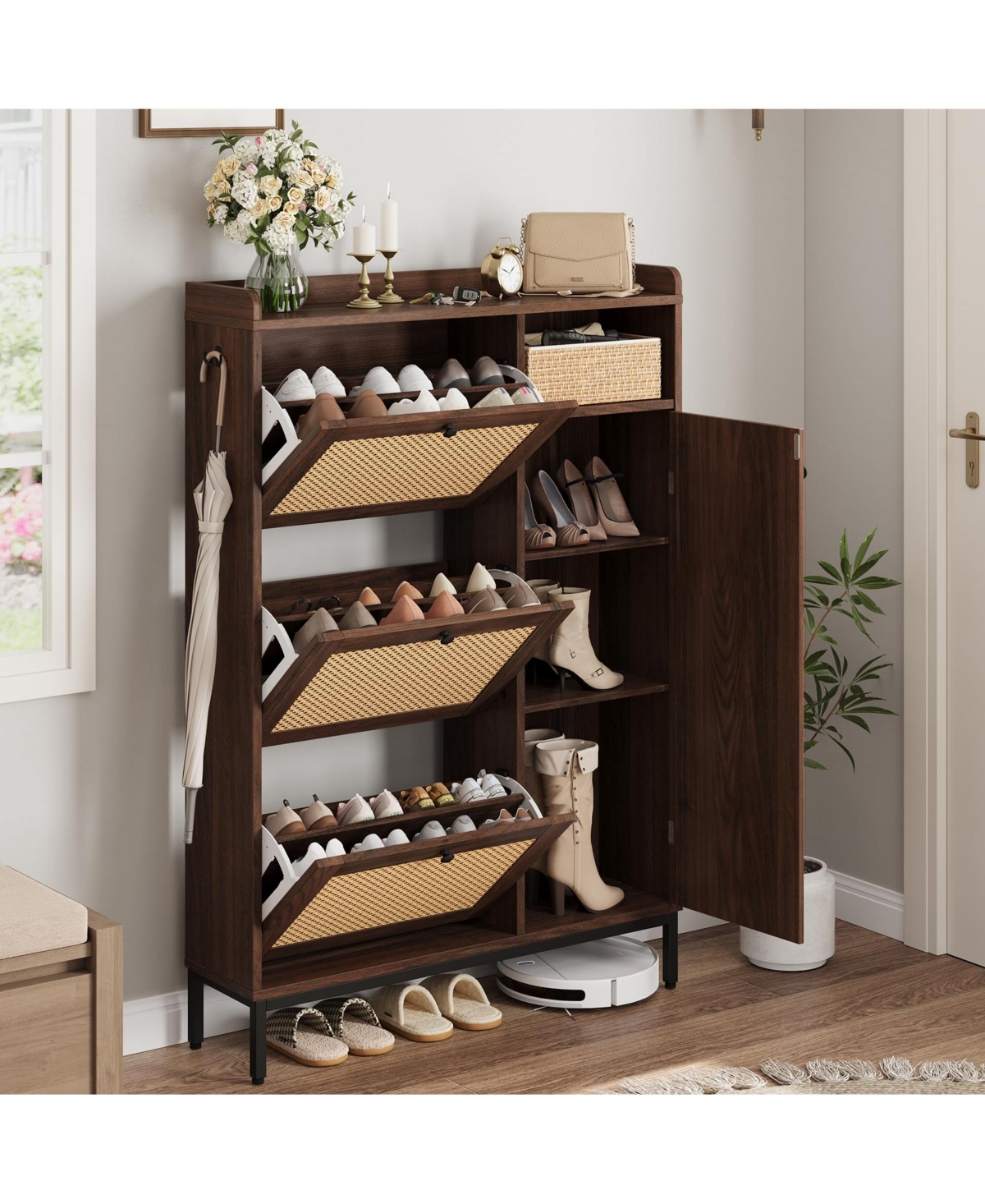 Click here for Homfan Shoe Storage Cabinet with 3 Flip Drawers  R... prices
