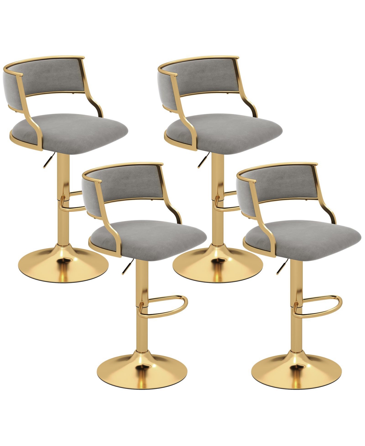 Click here for Gymax Swivel Bar Stool Set of 4 w/ Barrel Back and... prices