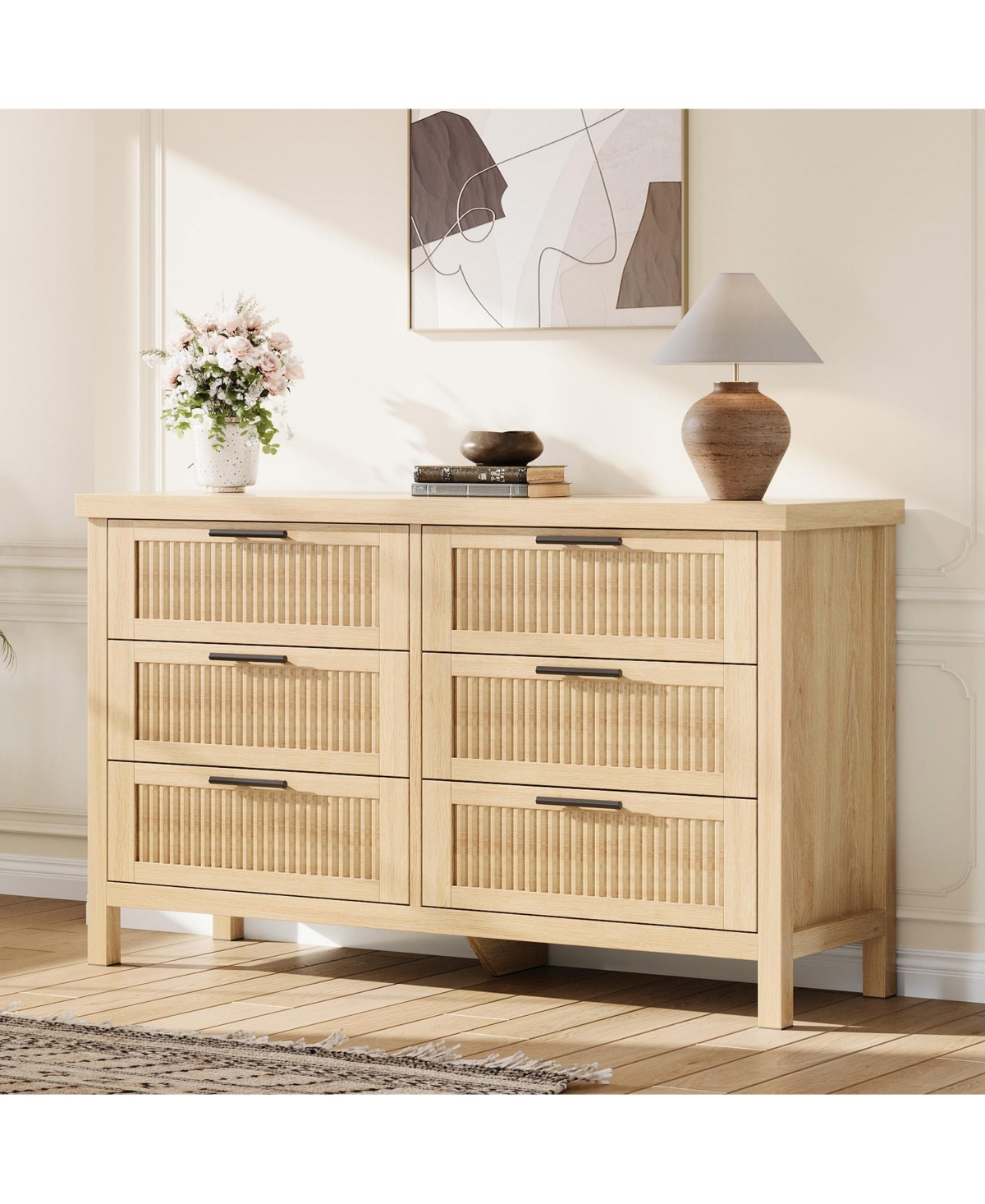 Click here for gaomon 6-drawer ribbed dresser for the bedroom lar... prices