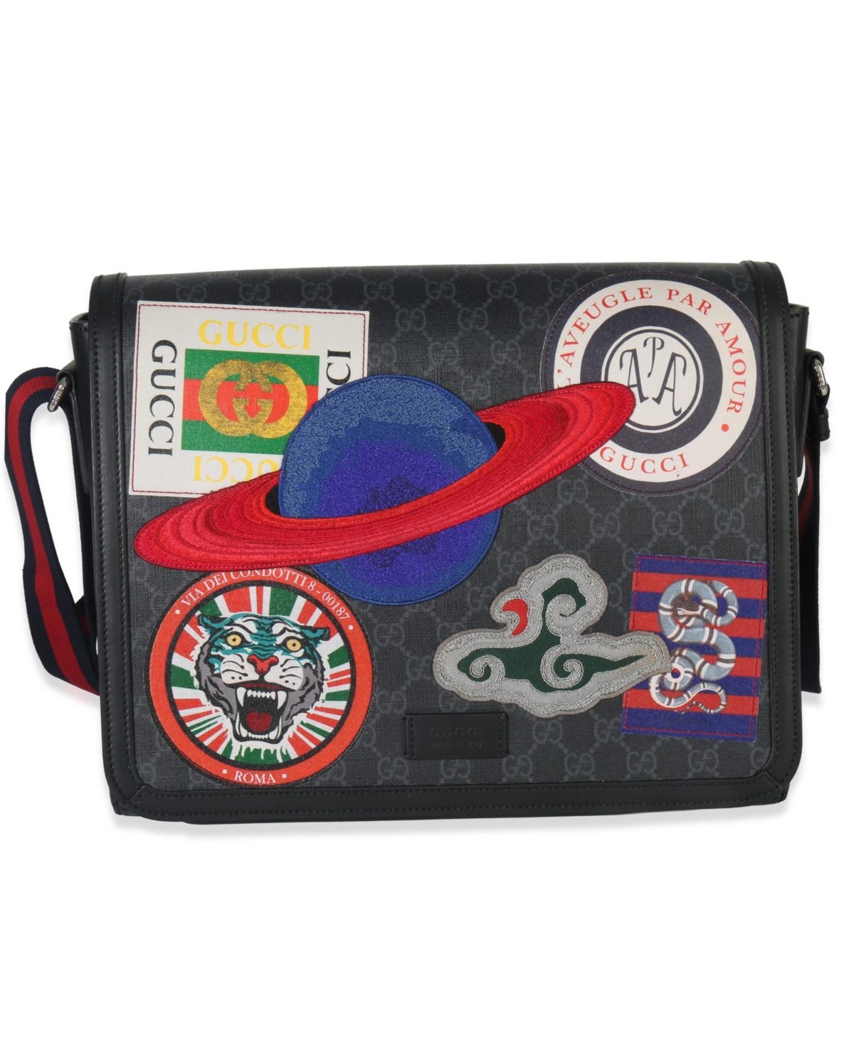 Click here for Pre-Owned Gucci Black Gg Supreme Canvas Night Cour... prices