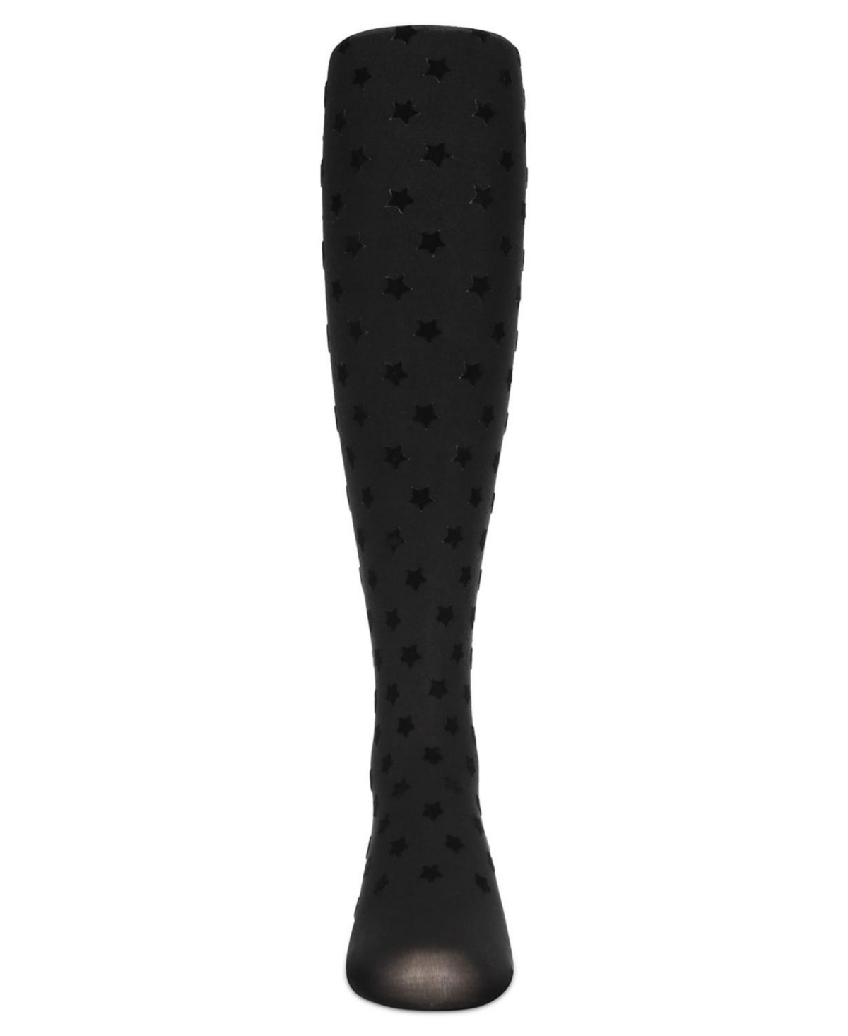 Click here for MeMoi Girls Flocked Star Opaque Nylon Tights - Bla... prices