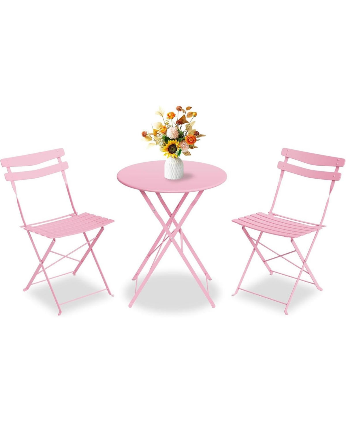 Click here for gaomon 3-Piece Foldable Metal Bistro Set with Roun... prices