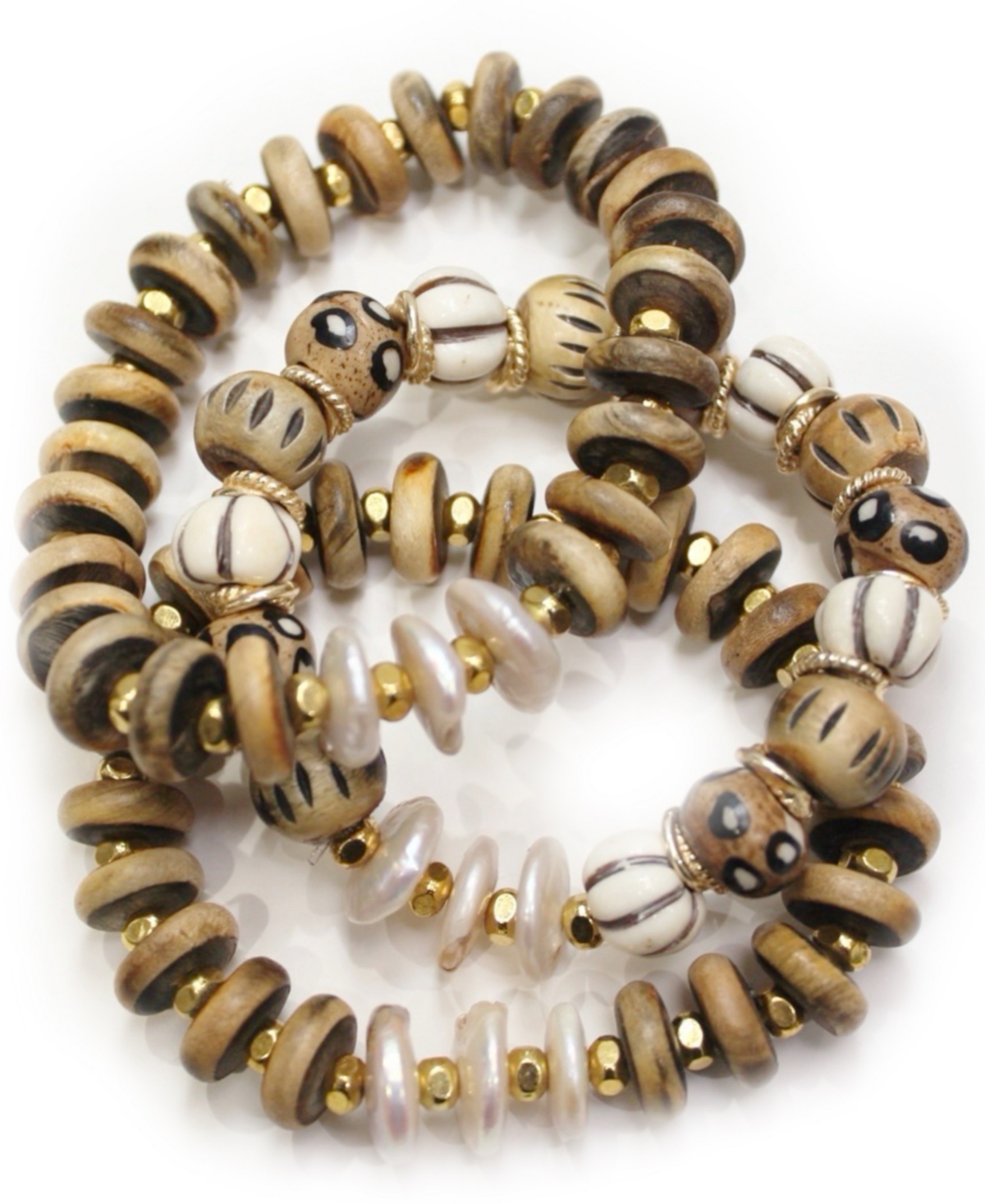 Click here for Michael Gabriel Designs Horn Wood Bracelets - Wood... prices