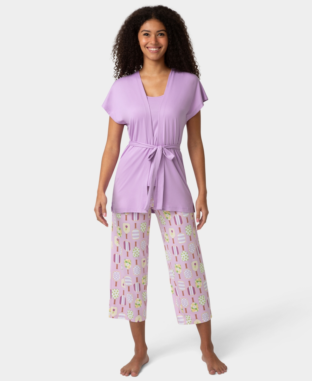 Click here for Hue Womens Mama Jama 3 Piece Pj Set - African Viol... prices