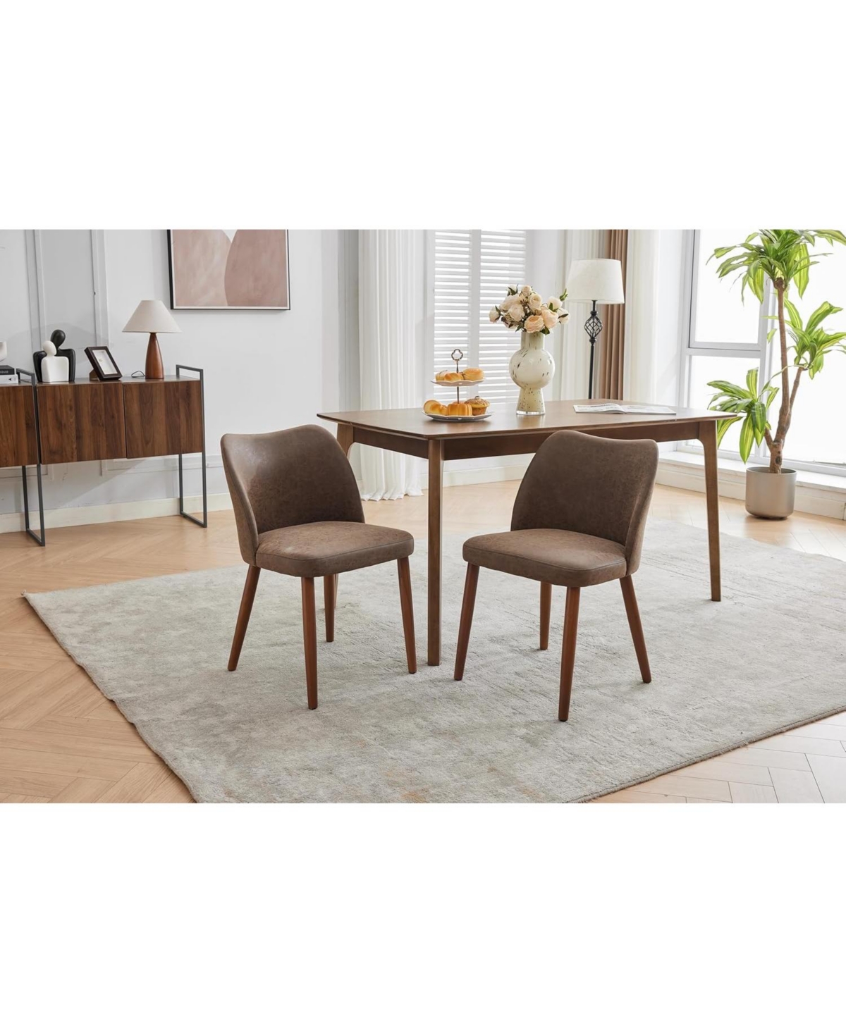 Click here for Dining Chair Set of 4  Linen Upholstered Dining Ch... prices