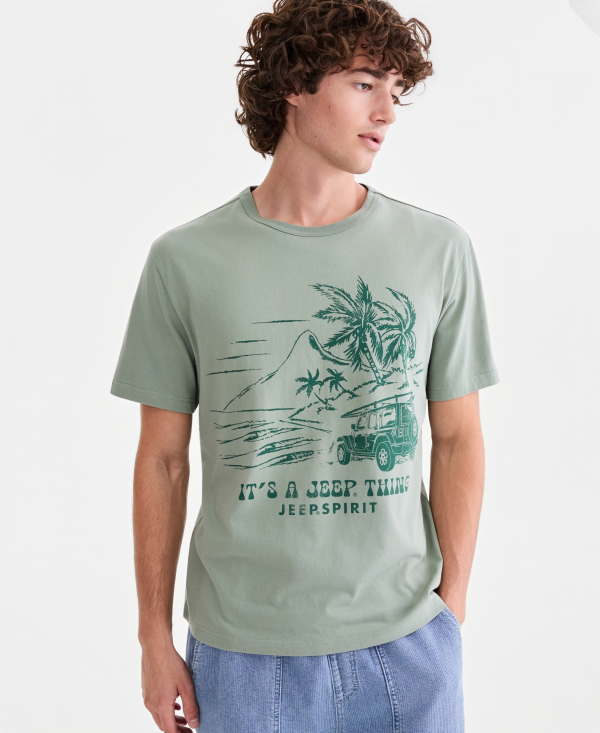 Click here for Sun + Stone Mens Cotton Jeep Spirit Graphic T-Shir... prices